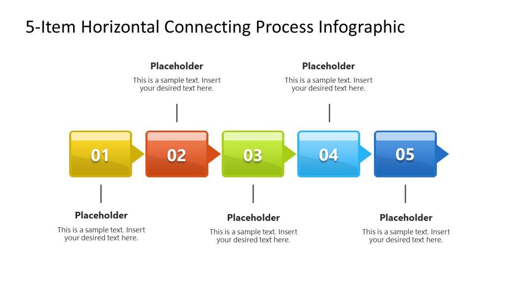 Cover Slide - 5-Item Horizontal Connected Process Template - SlideModel