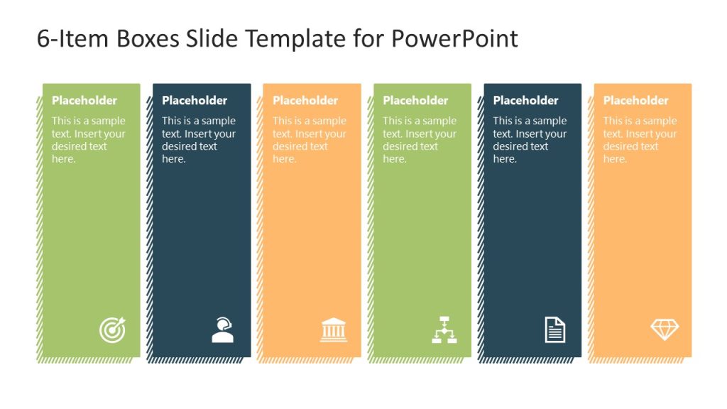 6-Item Boxes Presentation Template - SlideModel