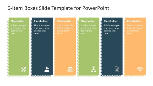 6-Item Boxes Presentation Template - SlideModel