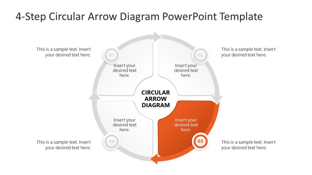Phase 3 Slide - 4-Item Circular Arrow Diagram PowerPoint Template ...