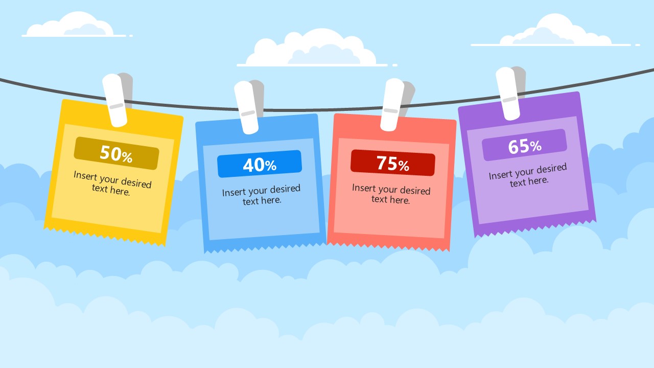 Clothesline Infographic PowerPoint Template