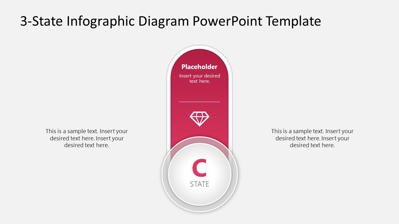 3-State Infographic Diagram PowerPoint Template