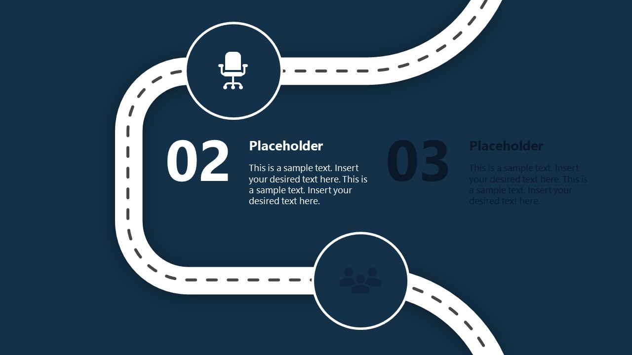 5-Step Vertical Roadmap PowerPoint Template