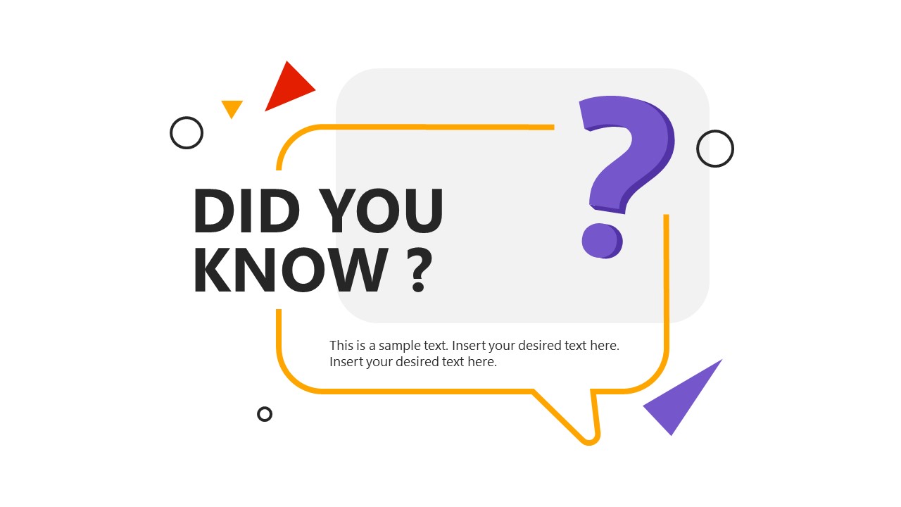 Did You Know Slide Template for PowerPoint