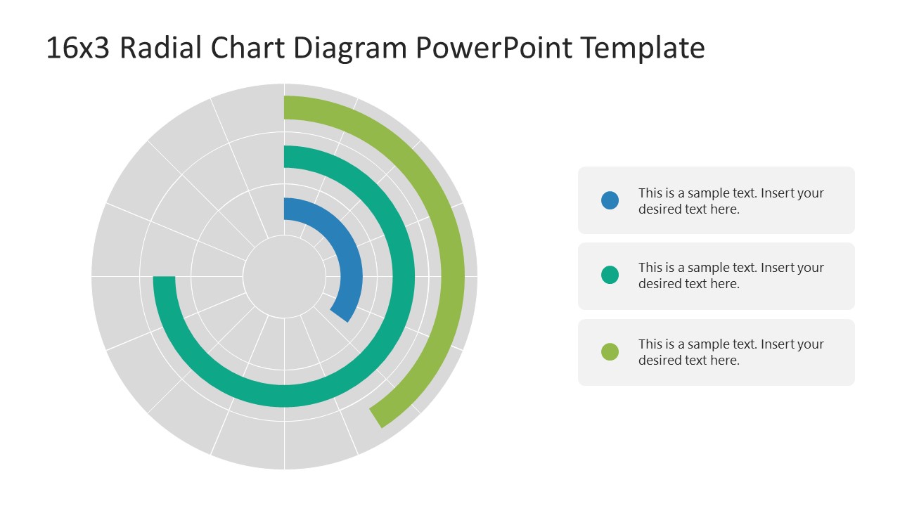 16x3 Radial Chart PowerPoint Template