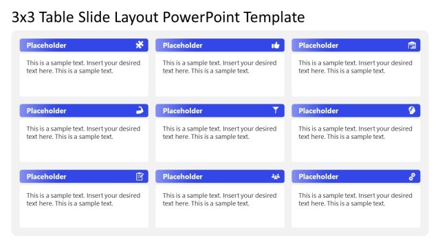 3x3 Table Diagram PowerPoint Template - SlideModel