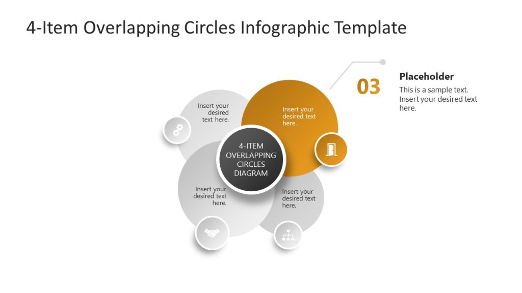4-Item Overlapping Circles PowerPoint Slide - SlideModel