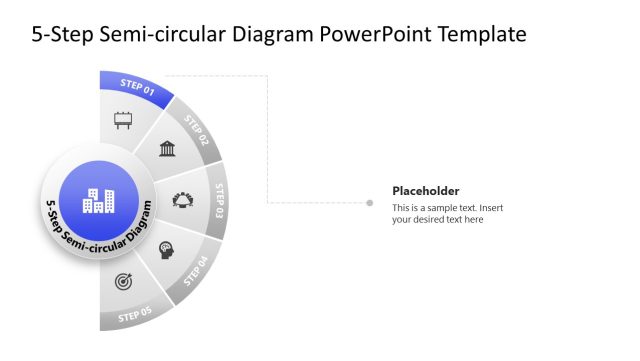 5 Step Semi Circular Diagram Powerpoint Template Slidemodel
