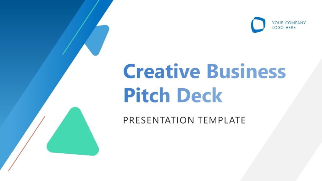 Creative Business Pitch Deck - Cover Slide - SlideModel