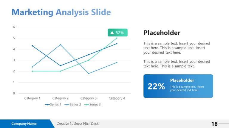 Marketing Analysis Slide Template with Line Chart - SlideModel
