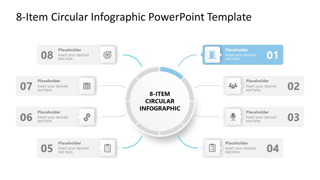 8-Item Circular Infographic PowerPoint Template