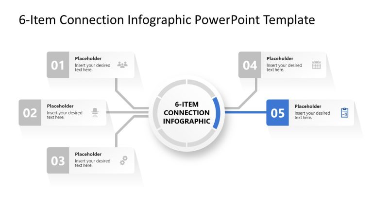 Editable 6-Item Connection Infographic PPT Template - SlideModel