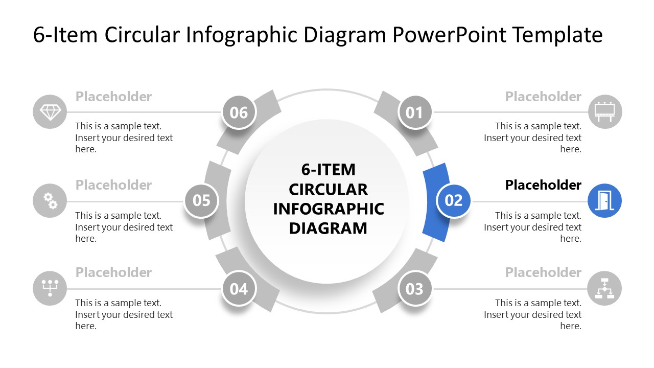 6-Item Circular Infographic PowerPoint Template