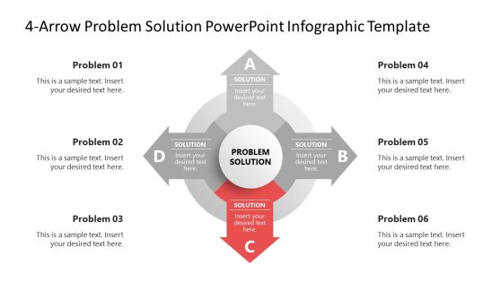 4-Arrow Problem Solution Presentation Template - SlideModel 4-Arrow Problem Solution Presentation Template - SlideModel