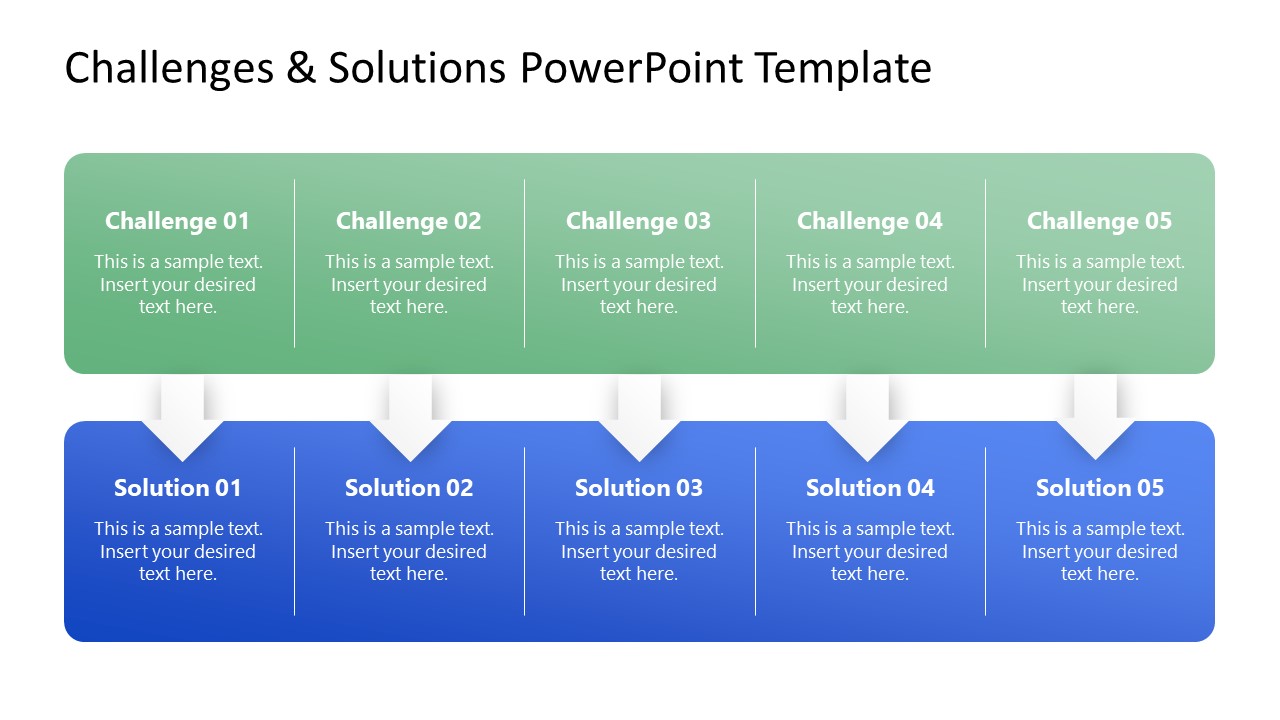 Multiple Challenges & Solutions PowerPoint Template
