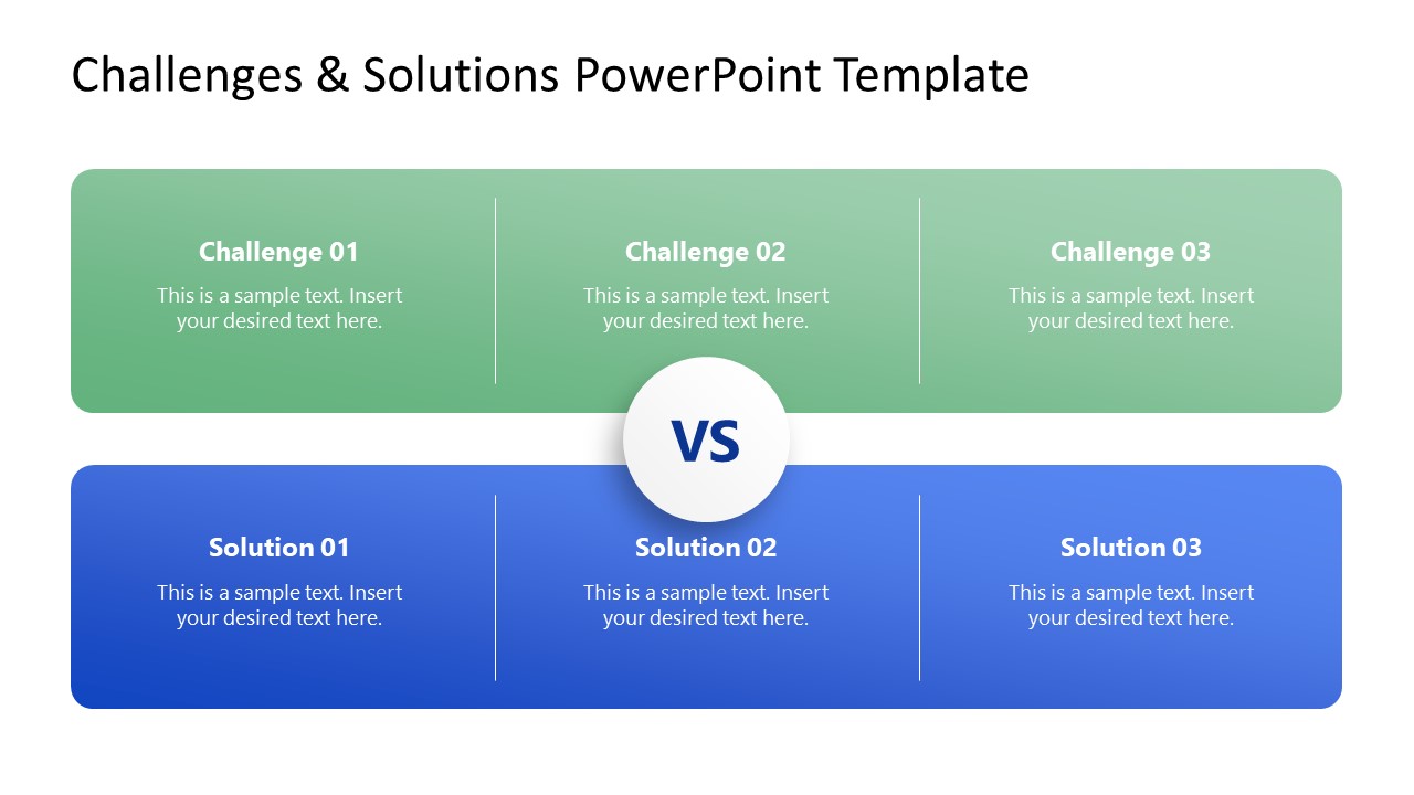 Multiple Challenges & Solutions PPT Slide Template - SlideModel