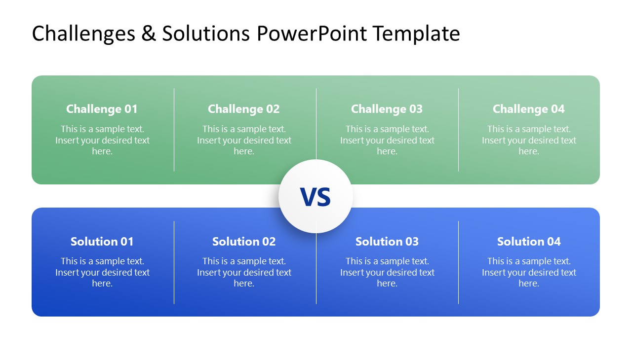 Multiple Challenges & Solutions PowerPoint Template