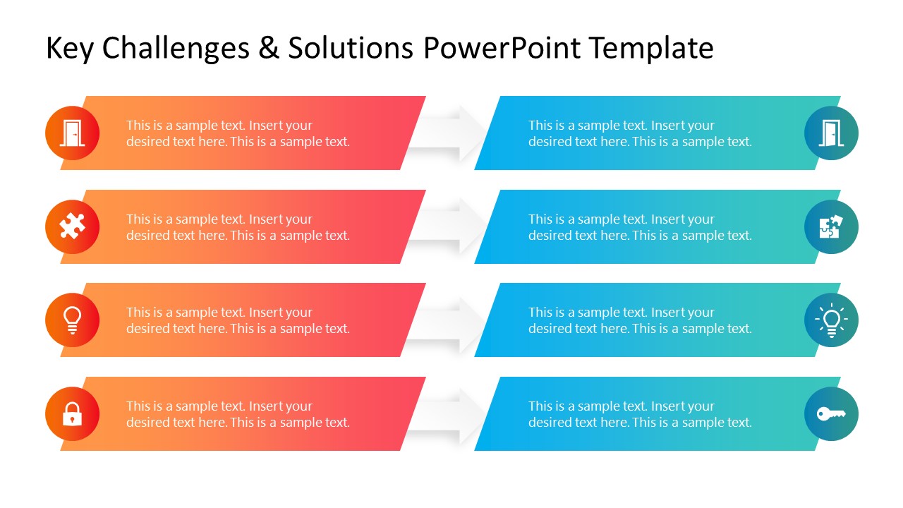 Key Challenges & Solutions PowerPoint Template