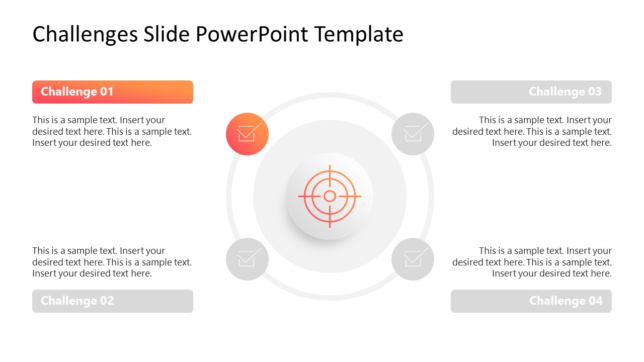 4-Step Challenges PowerPoint Template