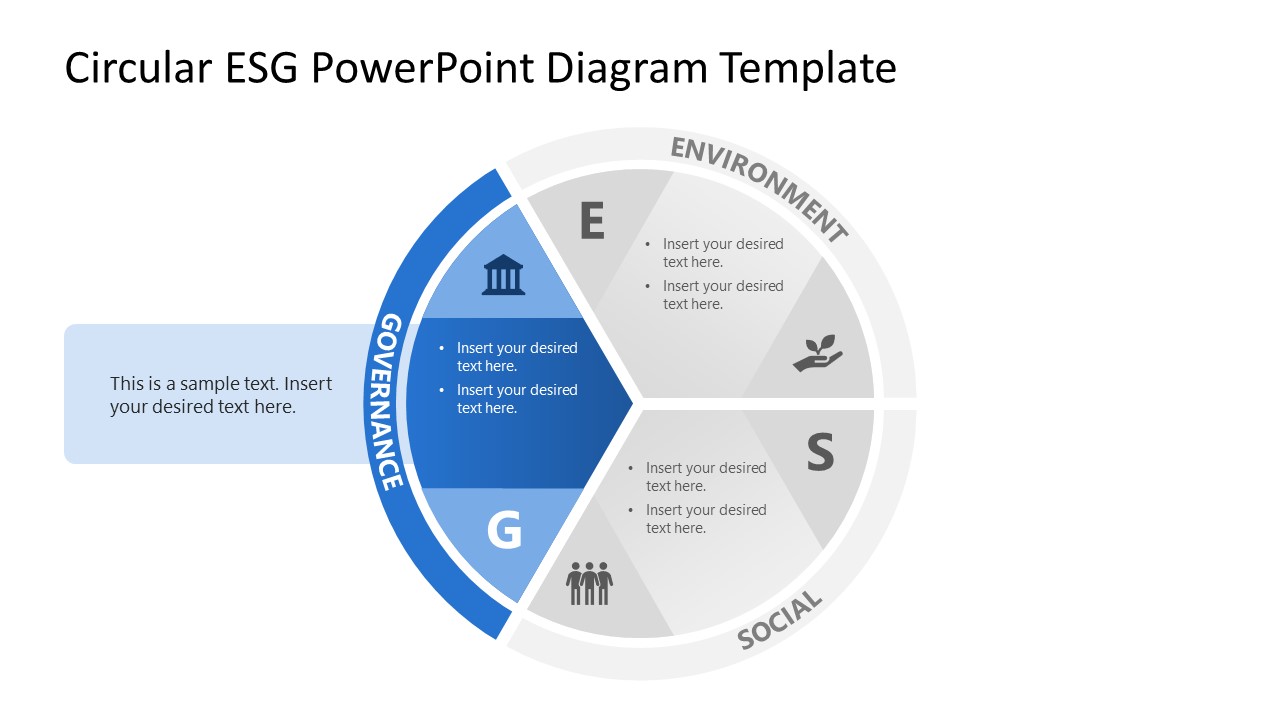 Circular ESG PowerPoint Diagram Template