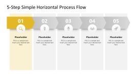 Step 1 Slide - 5-Step Simple Horizontal Process Flow Template - SlideModel