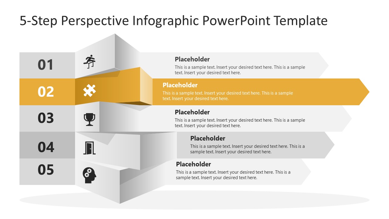 5-Step Perspective Infographic PowerPoint Template
