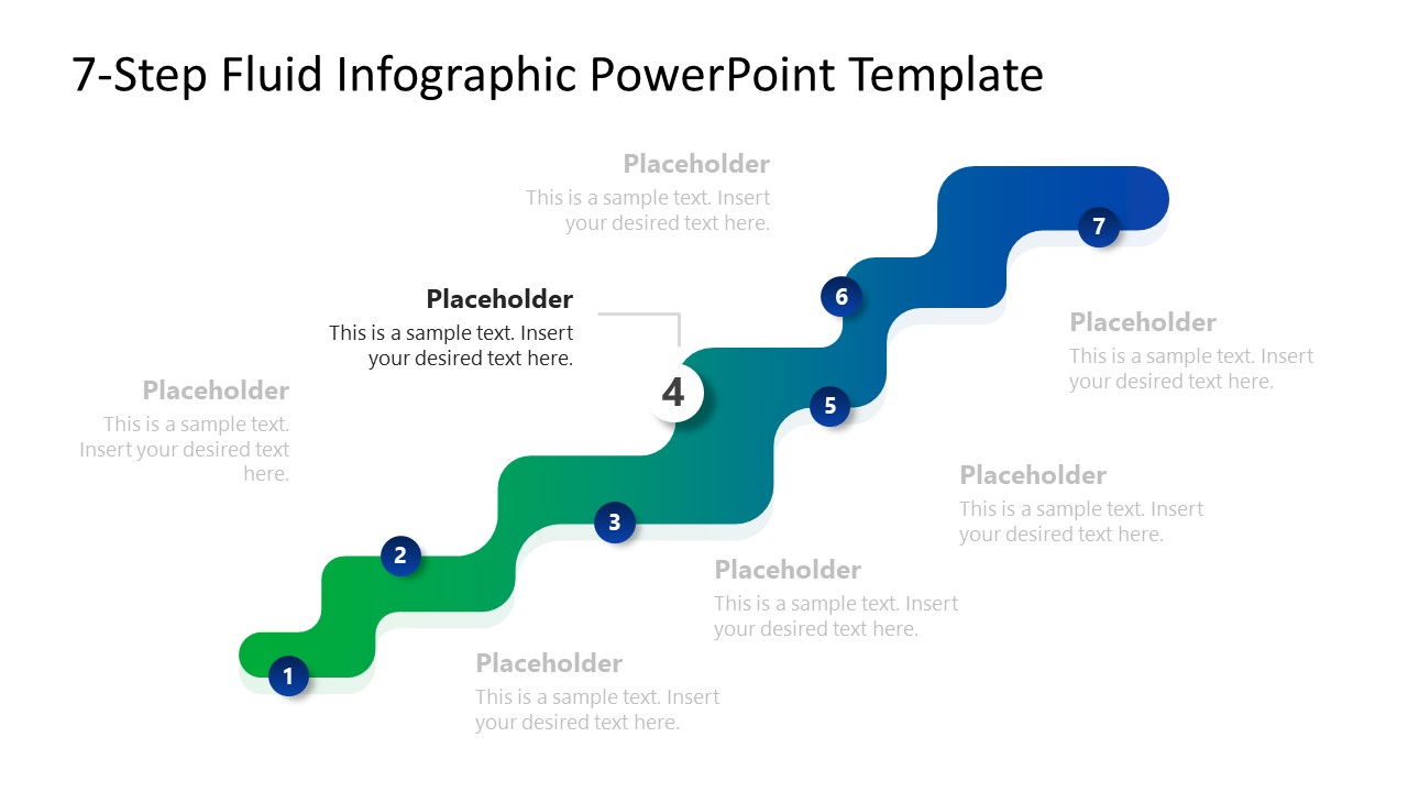 7-Step Fluid Infographic Slide PPT Template - SlideModel