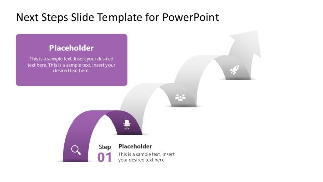Step 1 Arrow - 4-Item Next Steps Presentation Template - SlideModel