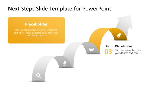 Stage 3 Color Highlight Slide - 4-Item Next Steps Template - SlideModel