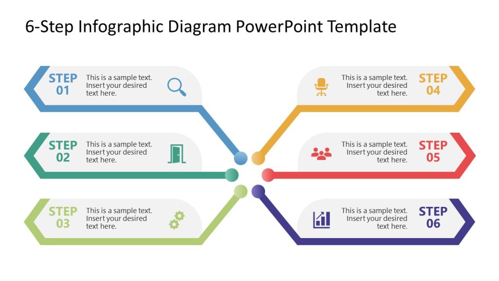 6-Step Infographic Diagram Slide Template - SlideModel