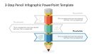 Customizable 3-Step Pencil Infographic Slide Template - SlideModel