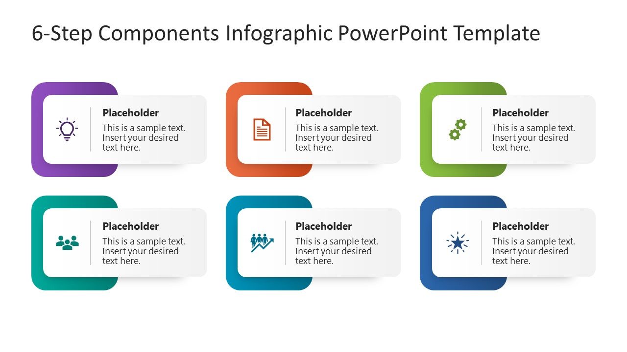 6-Step Components Infographic Presentation Template - SlideModel