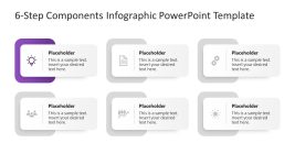 Editable 6-Step Components Infographic PPT Slide - SlideModel