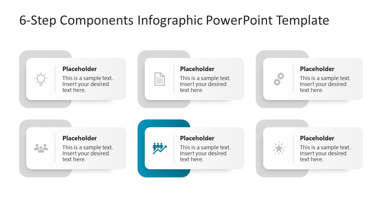 6-Step Components Infographic PowerPoint Template