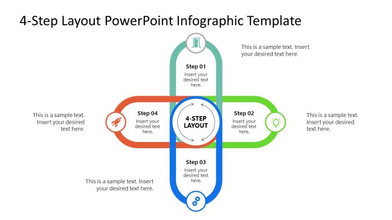 4-Step Layout Slide Template - SlideModel