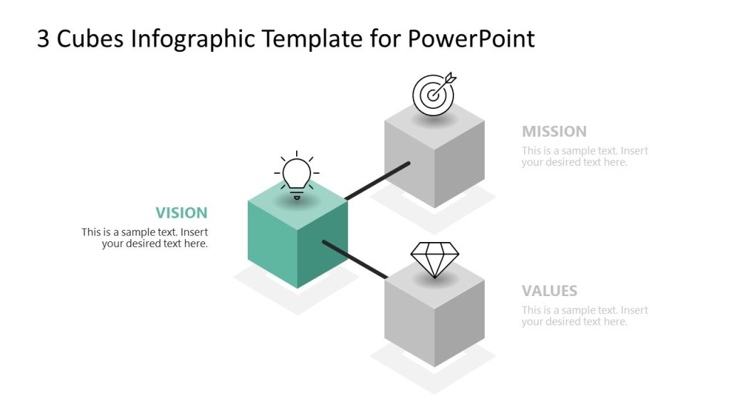 Editable 3 Cubes Infographic PPT Template - SlideModel