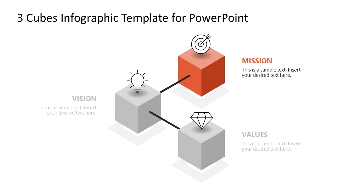 Customizable 3 Cubes Infographic PPT Template - SlideModel