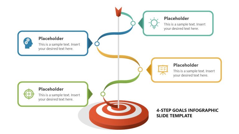 4-Step Goals Infographic Presentation Template - SlideModel
