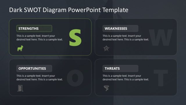 Cover Slide - Dark SWOT Analysis Template - SlideModel