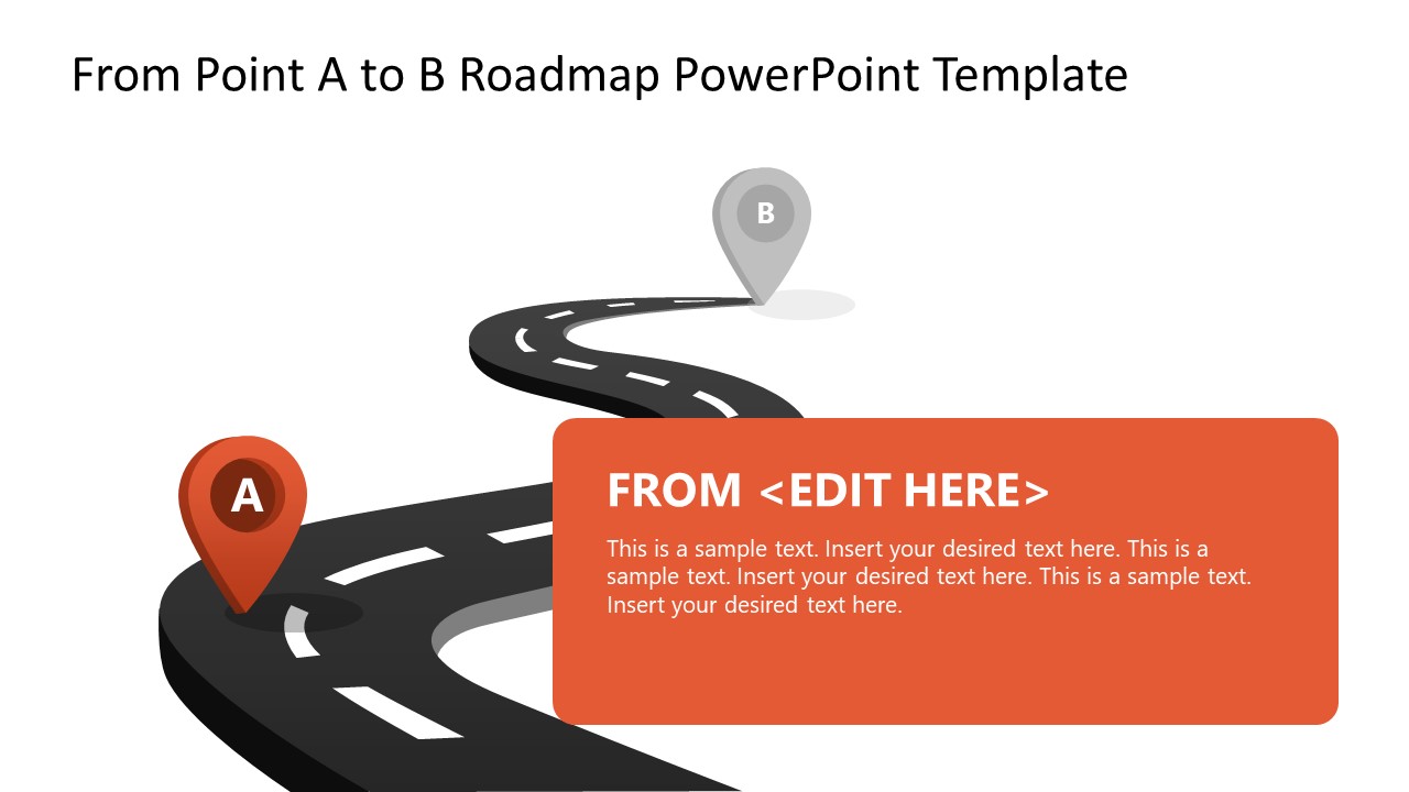 From A to B Roadmap PowerPoint Template - SlideModel