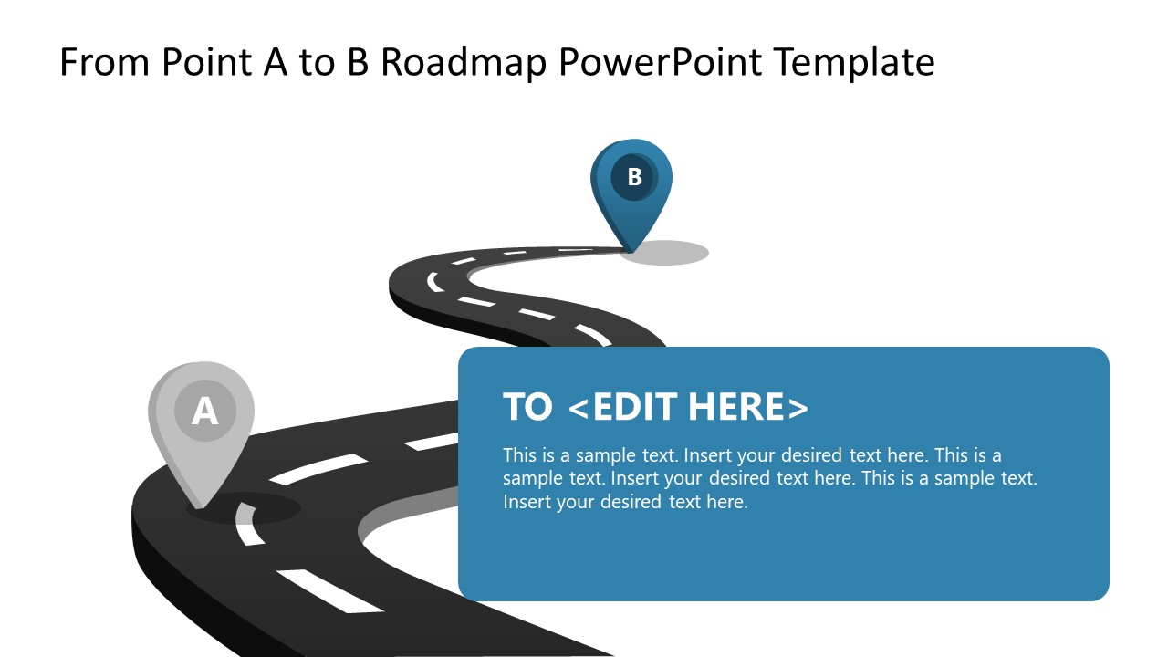 From A to B Roadmap PowerPoint Template - SlideModel