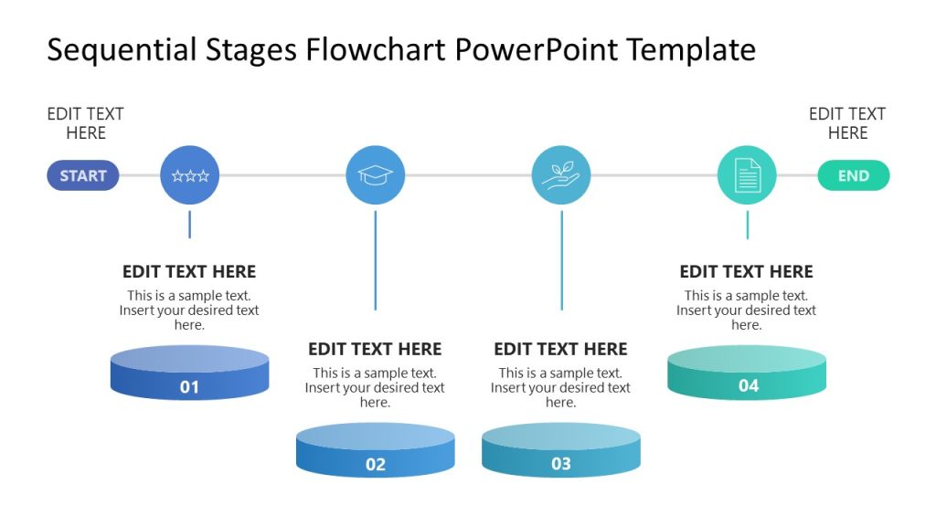 Sequential Stages Process Flow Diagram Template - SlideModel