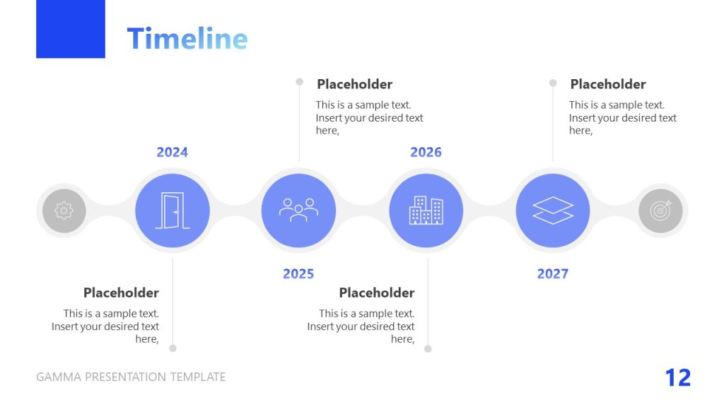 Horizontal Timeline Diagram with Multiple Shapes - SlideModel