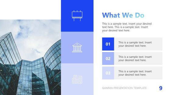What We Do PPT Slide with Graphical Icons - Gamma Business Template ...