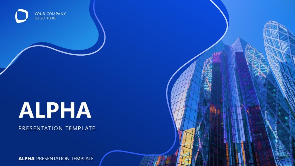 Blue Cover Slide - Alpha PPT Template - SlideModel