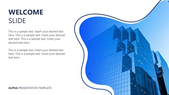 Welcome Slide for Alpha PPT Template - SlideModel