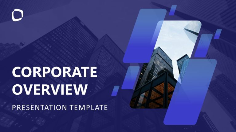 Cover Slide - Blue Corporate Overview Template - SlideModel