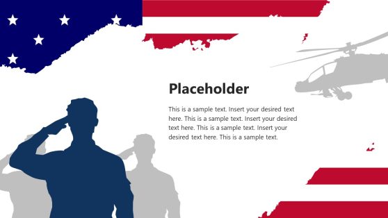 Veterans PowerPoint Template Slide with Placeholder Text - SlideModel