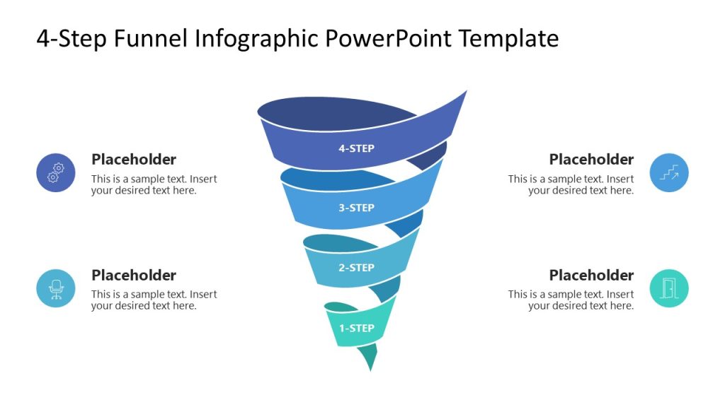 4-Step Funnel Infographic Presentation Template - SlideModel