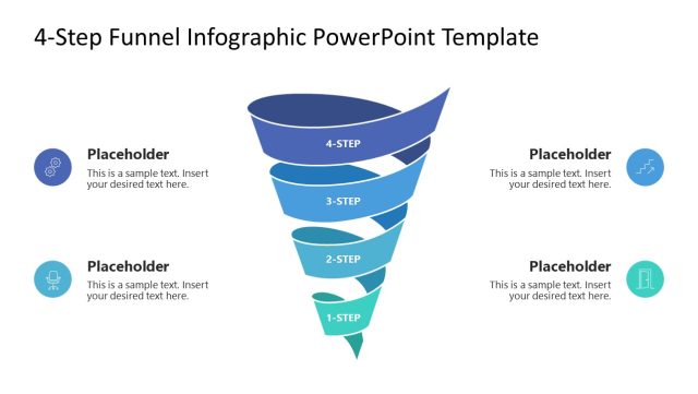 4-Step Funnel Infographic Presentation Template - SlideModel